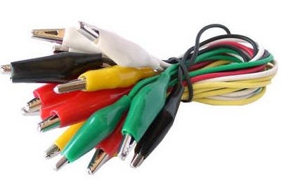 Kit de cables caimán-caimán X 10 | Didácticas Electrónicas I+D